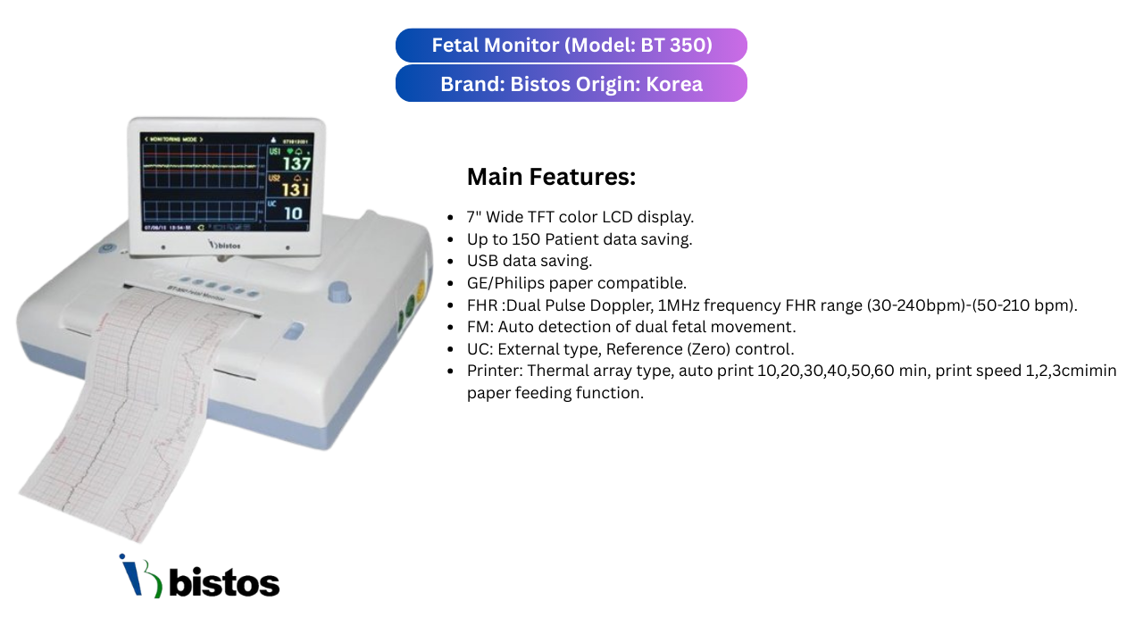 Fetal Monitor BT-350 Bistos, Korea – Focus Imaging BD